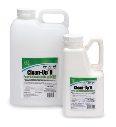 Clean-Up II Pour-On Insecticide with IGR – Animal Health Express