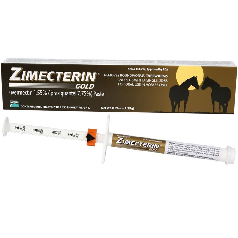 Zimecterin Gold Paste Ivermectin Praziquantel Horse Dewormer – Animal ...